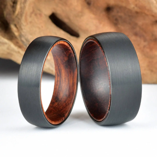 Snake Wood Tungsten Men's Wedding Band 6MM | Pristine Rings