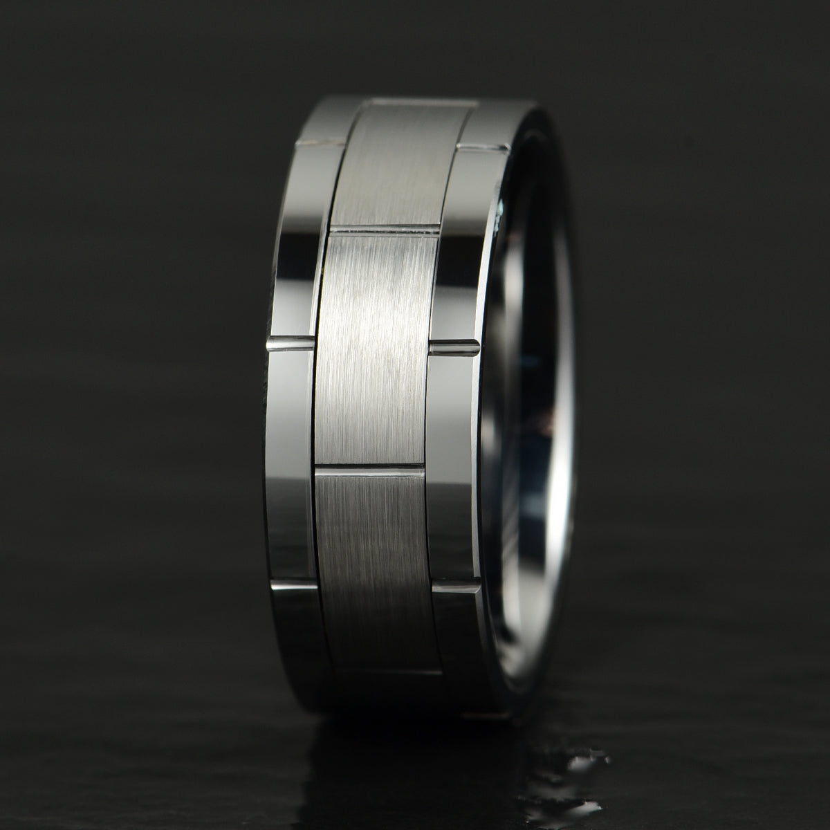 Tungsten Linked Men's Wedding Band 8MM | Pristine Rings
